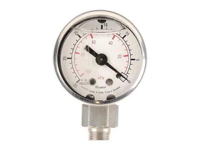 Click here for ZORO SELECT 4CFH8 Pressure Gauge Liquid Filled 2-1... prices