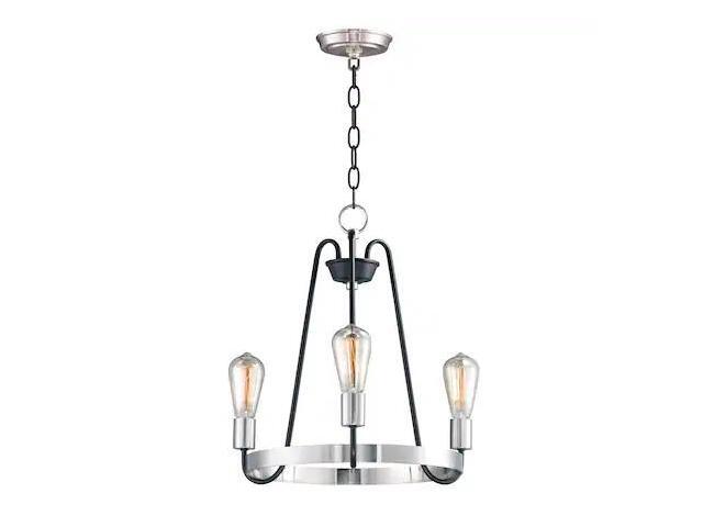 Click here for MAXIM 11733BKSN Haven 3-Light 18.5 Wide Black / Sa... prices