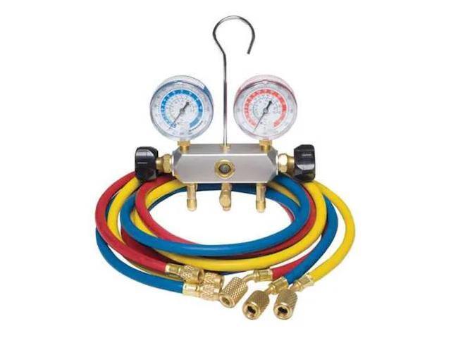 Click here for DAYTON 4PDF8 Manifold Gauge Set  2 Valve 3 Hoses prices