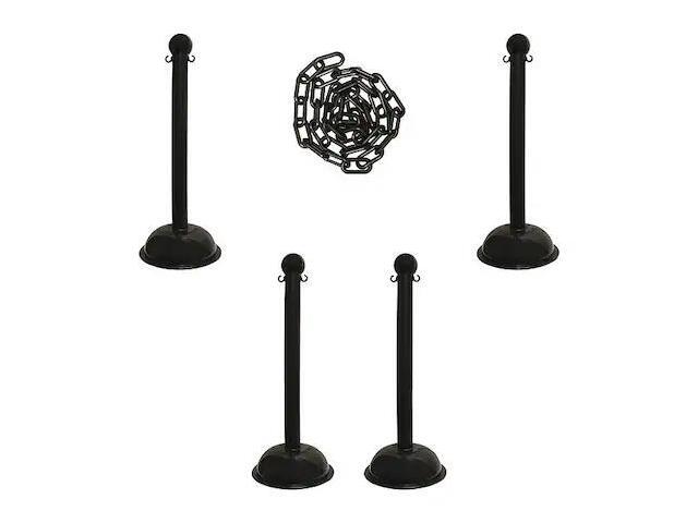 Click here for ZORO SELECT 71303-4 Barrier Post Kit  Black  41 in... prices