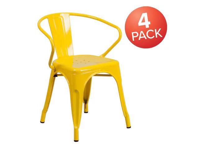 Click here for FLASH FURNITURE 4-CH-31270-YL-GG Yellow Metal Indo... prices