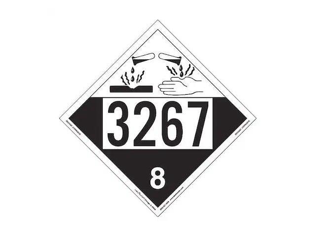 Click here for LABELMASTER ZEZ43267 Corrosive Placard UN 3267 PK2... prices