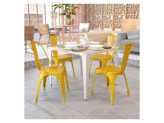 Click here for FLASH FURNITURE 4-CH-31230-YL-GG Yellow Metal Indo... prices
