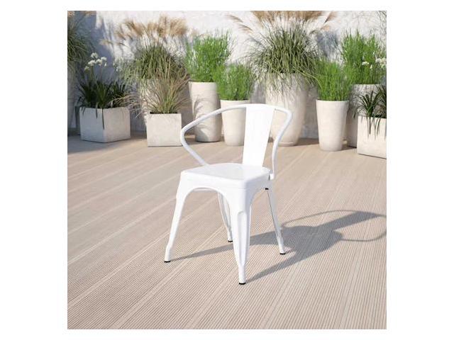 Click here for FLASH FURNITURE 4-CH-31270-WH-GG White Metal Indoo... prices