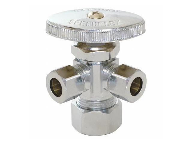 Click here for ZORO SELECT 04353lf Supply Stop 2-Way 5/8 Inlet Ce... prices