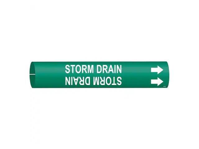 Click here for BRADY 4132-D Pipe Marker Storm Drain Green 4 to 6... prices
