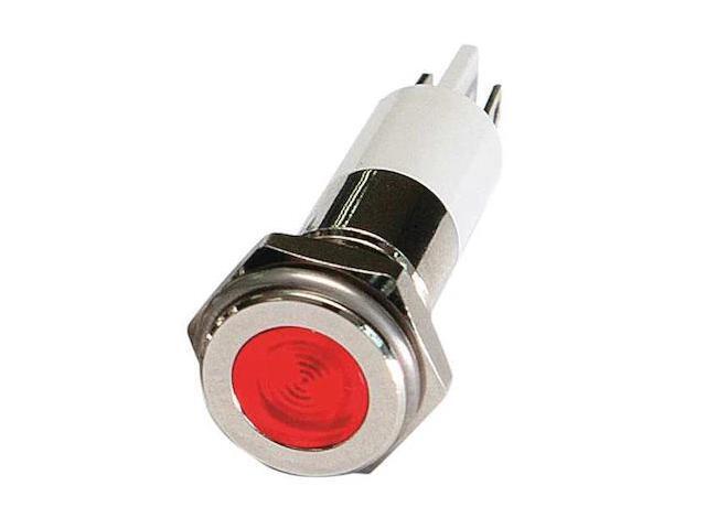 Click here for ZORO SELECT 24M104 Flat Indicator Light Red 120VAC prices