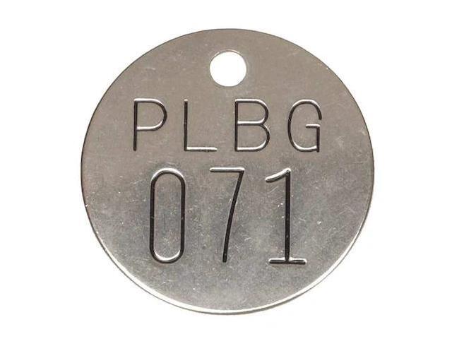 Click here for ZORO SELECT 2YB56 Numbered Tag  Silver  25 PK prices
