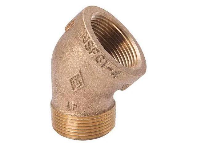 Click here for ZORO SELECT 22UL63 1-1/2 FNPT x MNPT Brass 45 Degr... prices