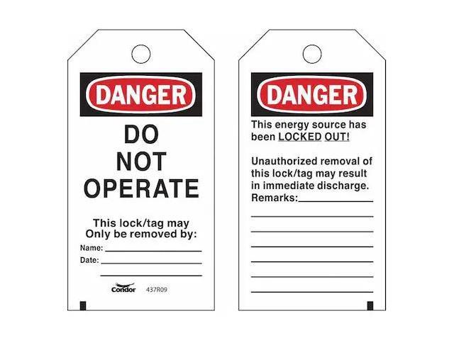 Click here for CONDOR CNDR-51511-6 Lockout Tag  Rectangle  5-3/4... prices