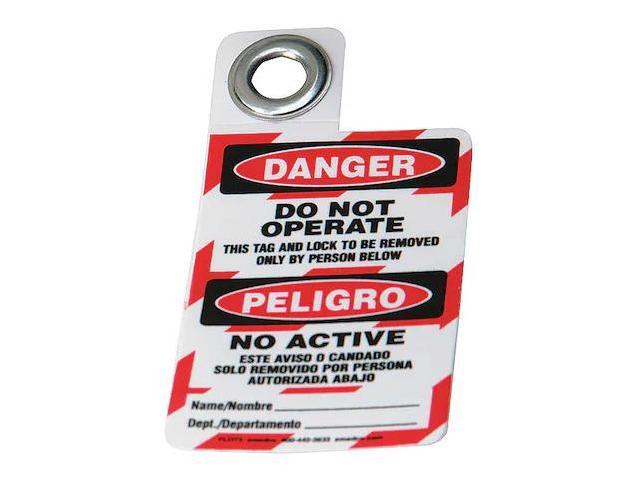 Click here for BRADY 105724 Danger Bilingual Tag 3 x 2 In Met 3/8... prices