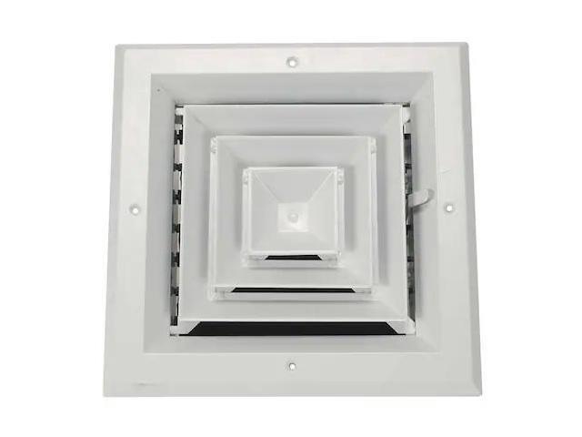 Click here for ZORO SELECT 4MJJ7 10 in Square 4-Way Multilouver C... prices