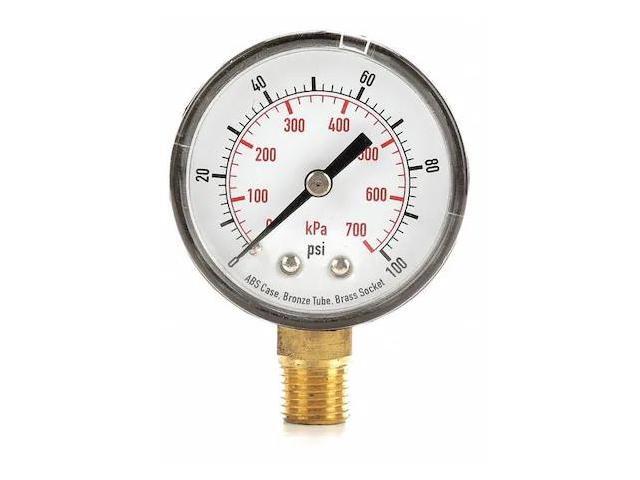 Click here for ZORO SELECT 4FLU1 Pressure Gauge  0 to 100 psi  1/... prices