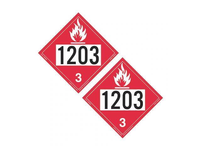Click here for LABELMASTER ZTV1203 Placard1203 Gasoline/1203 PK25 prices