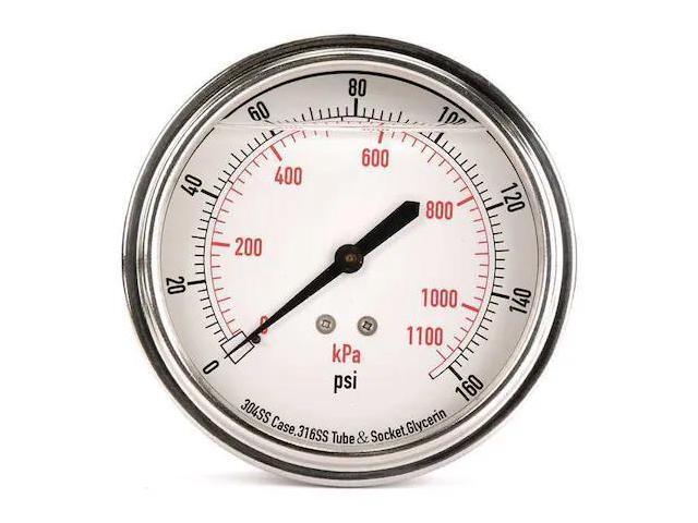Click here for ZORO SELECT 4CFV3 Pressure Gauge Liquid Filled 3-1... prices