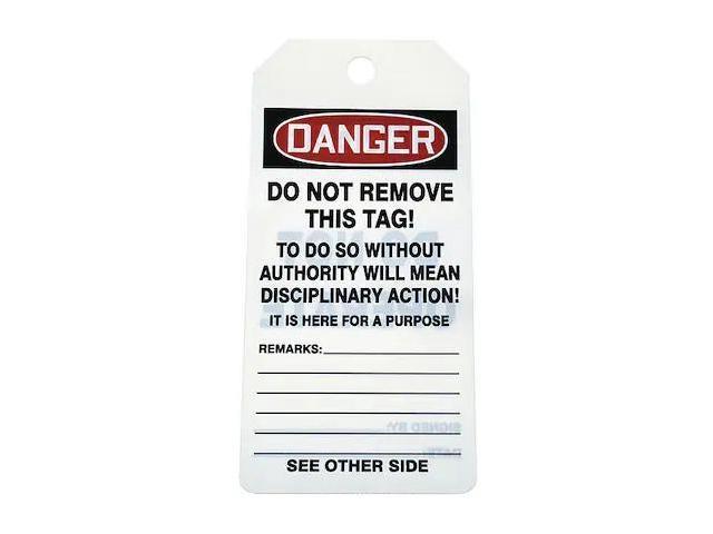 Click here for ZORO SELECT 43Z242 Danger Tag By The Roll  Machine... prices