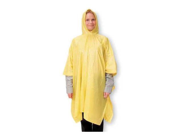 Click here for CONDOR 1EJY3 Rain Poncho with Hood  PVC Nylon  Yel... prices