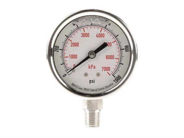 Click here for ZORO SELECT 4CFJ1 Pressure Gauge  Liquid Filled  2... prices
