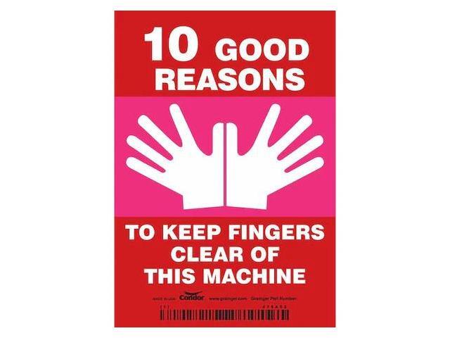 Click here for CONDOR 475A52 Safety Sign  5 in Height  3 1/2 in W... prices