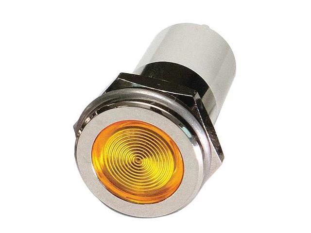Click here for ZORO SELECT 24M169 Flat Indicator Light Yellow 24V... prices