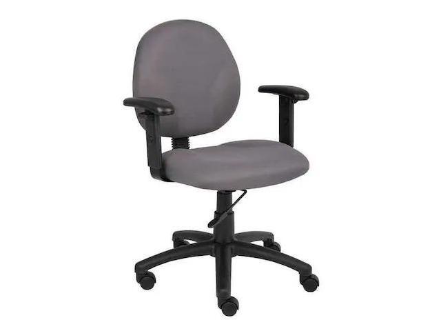 Click here for ZORO SELECT 6GNL9 Desk Chair  Fabric Gray  Height... prices