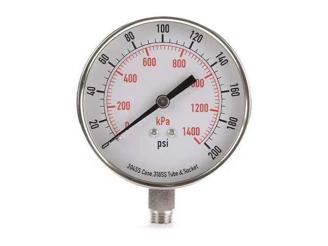 Click here for ZORO SELECT 4FMR1 Pressure Gauge Test 3-1/2 In prices