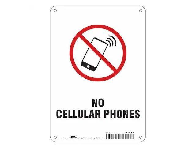 Click here for CONDOR 451N80 Safety Sign Cell Phone  10 in Height... prices