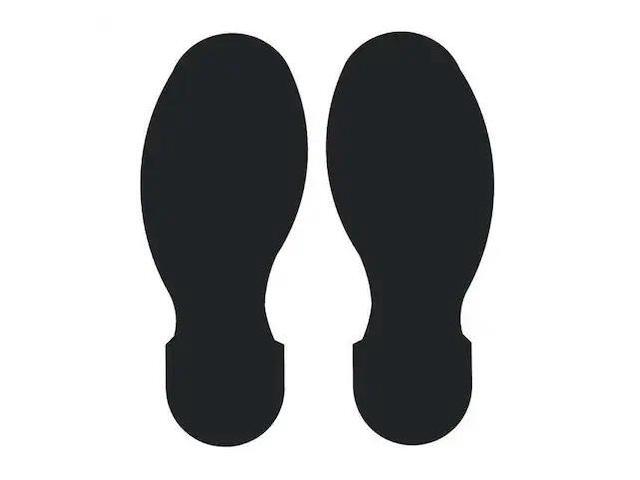 Click here for BRADY 104410 Floor Marking Tape Foot Shape Blk PK1... prices