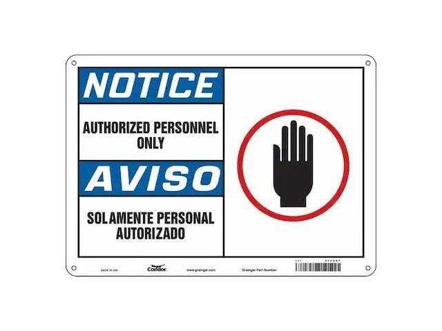 Click here for CONDOR 472U27 Safety Sign  10 in H  14 in W  Polye... prices