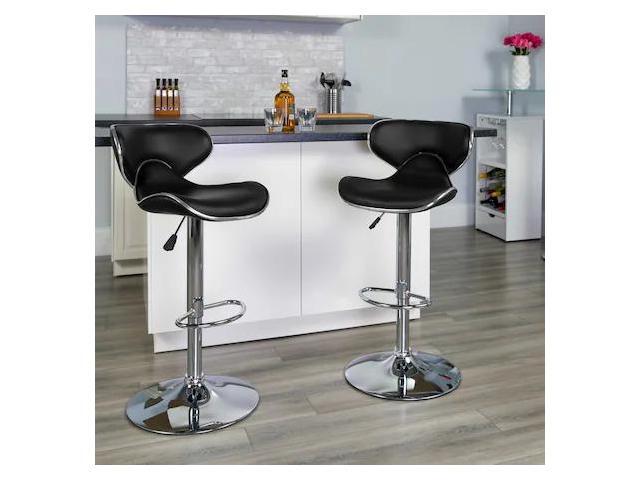 Click here for 2 Pk. Contemporary Cozy Mid-Back Black Vinyl Adjus... prices