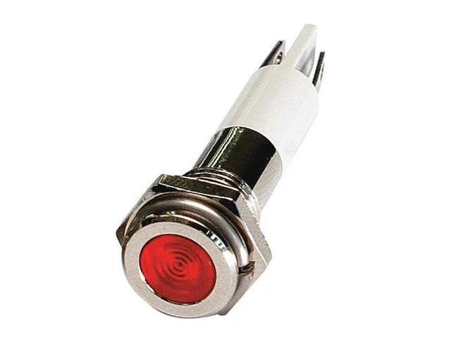 Click here for ZORO SELECT 24M070 Flat Indicator Light Red 120VAC prices