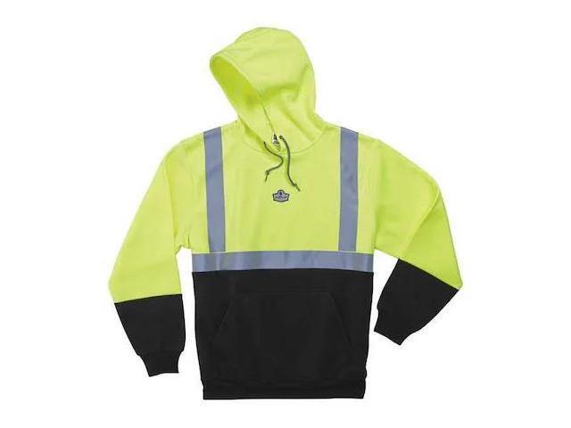 Click here for ERGODYNE 8293 Sweatshirt Lime Class 2 Black Front... prices