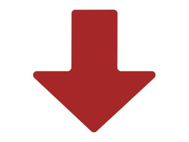 Click here for BRADY 104412 Floor Marking Tape Arrow 2In W Red PK... prices