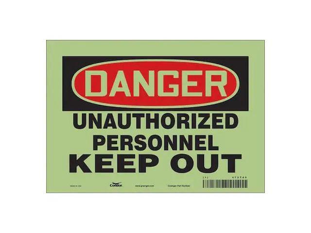 Click here for CONDOR 472T40 Safety Sign  7 in H  10 in W  Glow V... prices