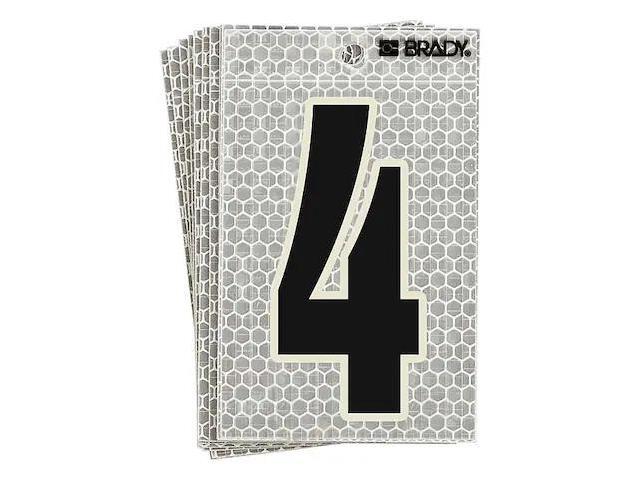 Click here for BRADY 3020-4 Ultra Reflective Numbers 4 6 In. H PK... prices