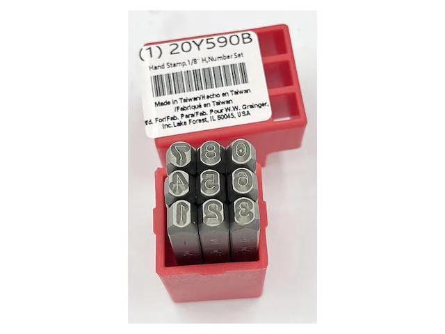 Click here for ZORO SELECT 20Y590 Hand Stamp 1/8 H Number Set prices