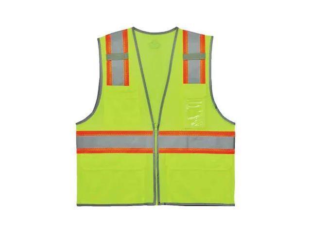 Click here for ERGODYNE 8246Z Two Tone Mesh Safety Vest Lime S/M prices