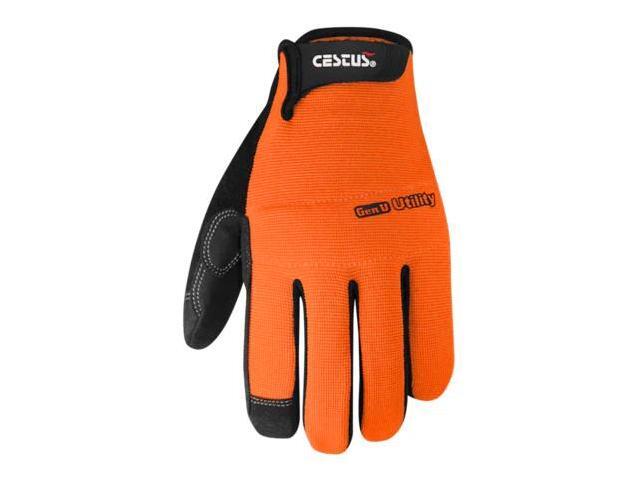 Click here for CESTUS 6015-L Orange Work Gloves with Synthetic Le... prices