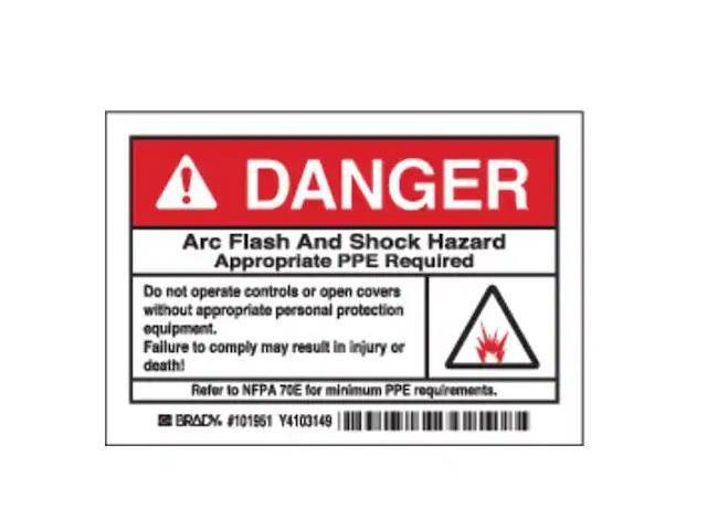 Click here for BRADY 101951 Arc Flash Protection Label PK5 prices