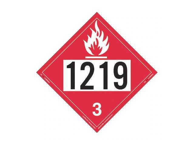 Click here for LABELMASTER ZT2-1219 Flammable Liquid Placard 1219... prices