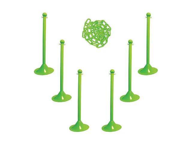Click here for ZORO SELECT 71014-6 Barrier Post Kit  Safety Green... prices