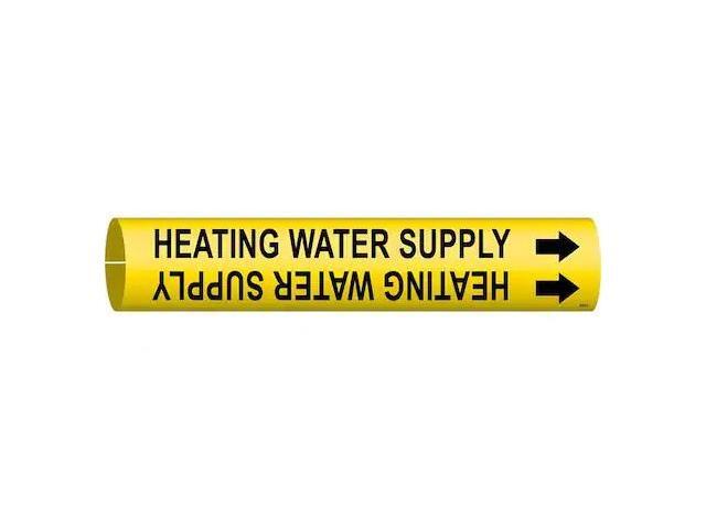 Click here for BRADY 4073-C Pipe Marker Heating Water Supply Yell... prices