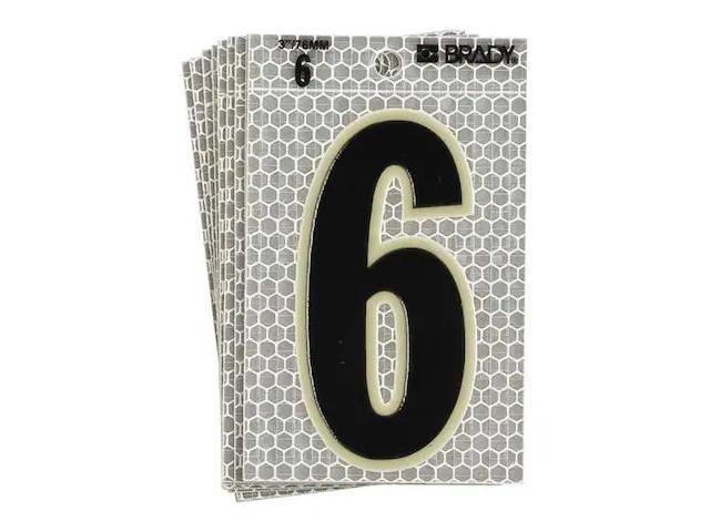Click here for BRADY 3010-6 Ultra Reflective Numbers 6 PK10 prices