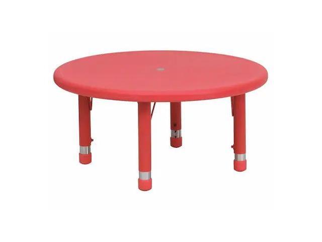 Click here for 33 Round Red Plastic Height Adjustable Activity Ta... prices