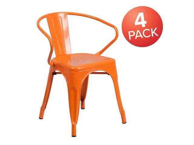Click here for FLASH FURNITURE 4-CH-31270-OR-GG Orange Metal Indo... prices