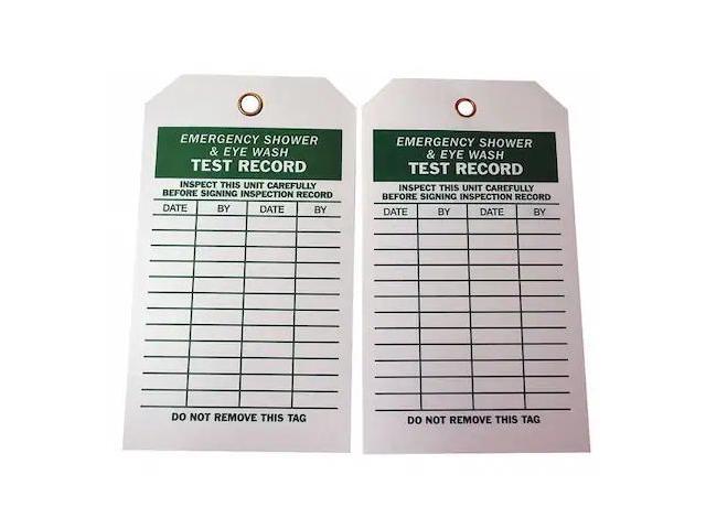 Click here for BRADY 4ZH14 Emer Sh & Eye Wash Test Rcd Tag Met PK... prices
