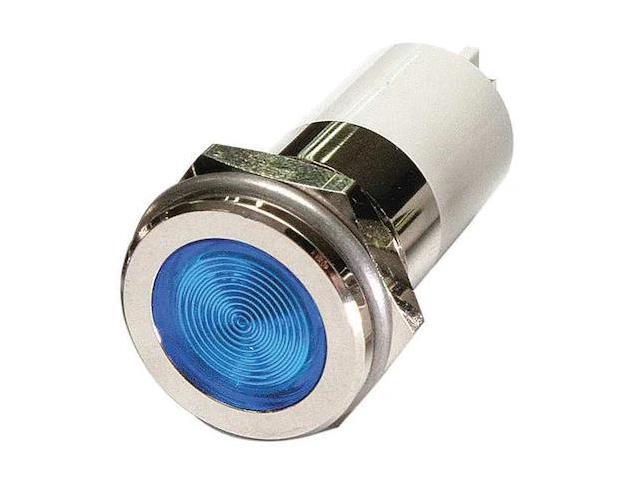 Click here for ZORO SELECT 24M171 Flat Indicator Light Blue 24VDC prices