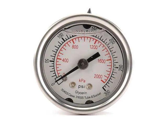 Click here for ZORO SELECT 4CFL8 Pressure Gauge Liquid Filled 1-1... prices