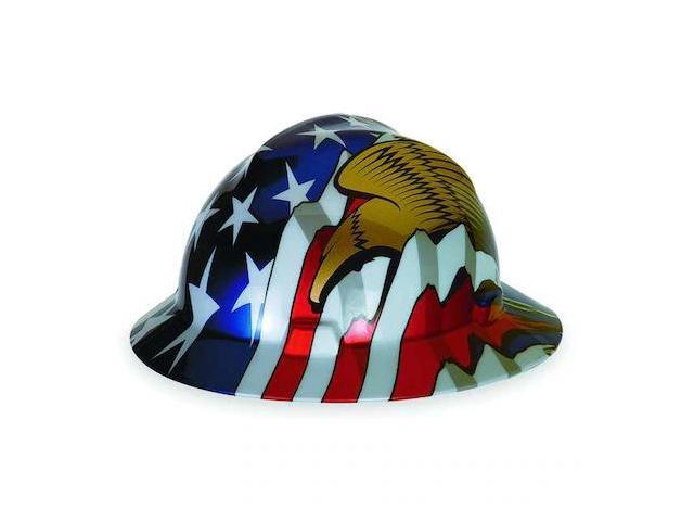 Click here for MSA 10071159 Hard Hat FullBrim US Flag w/ 2 Eagles prices