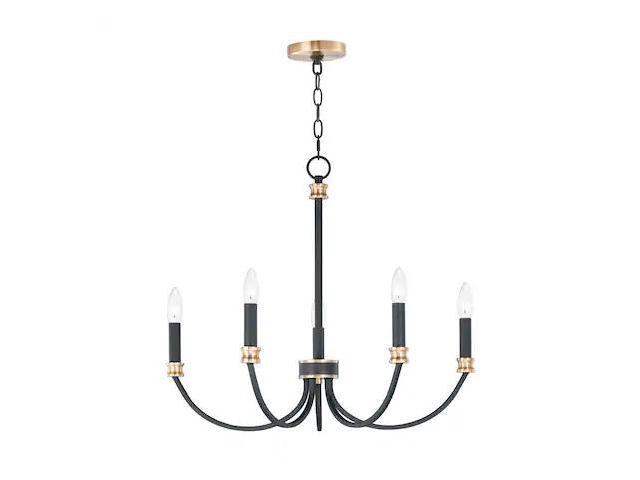 Click here for MAXIM 11375BKAB Charlton 5-Light 26 Wide Black / A... prices